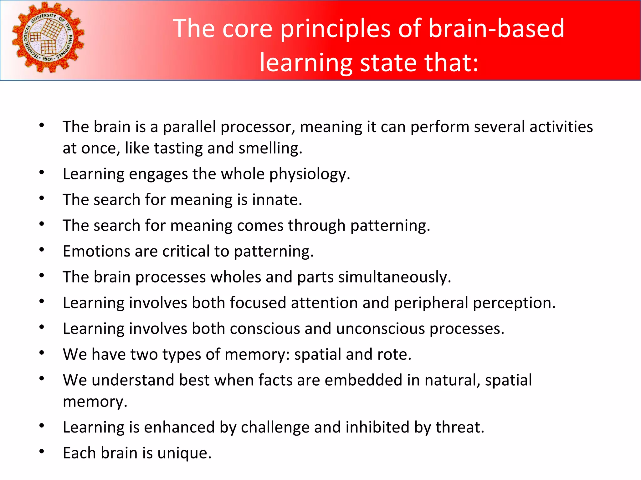 Principles and theories of Learning( Social Constructivism, Multiple Intelligence and Brain ...