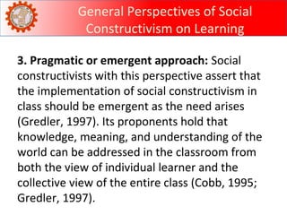 Principles and theories of Learning( Social Constructivism, Multiple ...