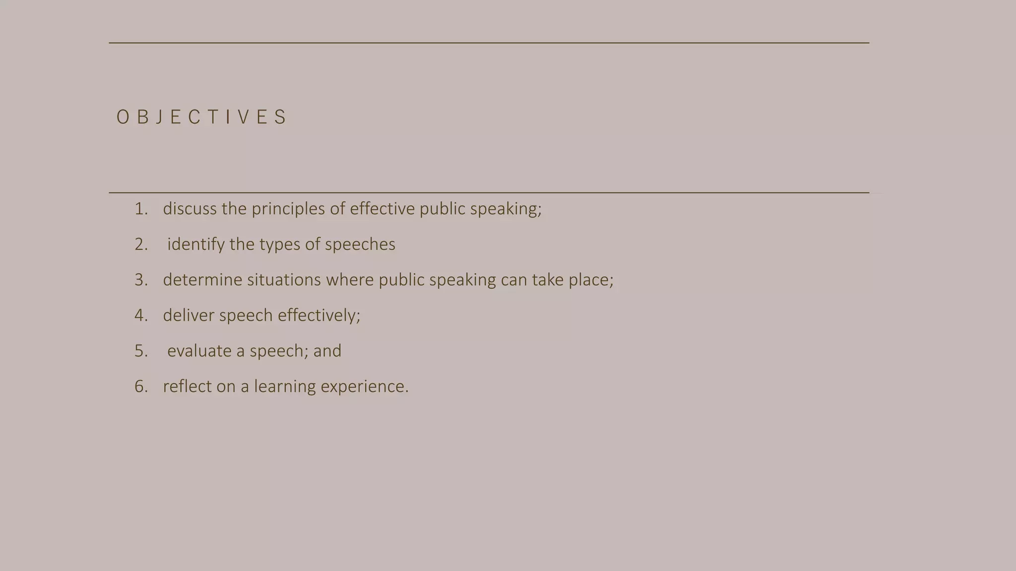 Principles and types of speeches | PPTX