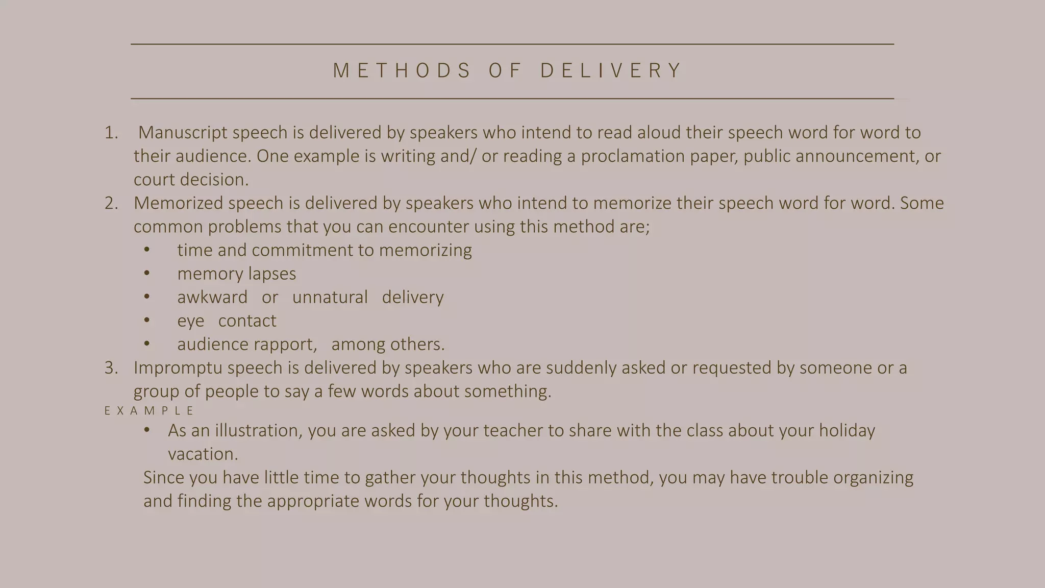 Principles and types of speeches | PPTX