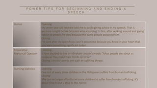 Principles and types of speeches | PPTX