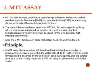 Principles & Applications of cell viability assays (MTT Assays) | PPTX