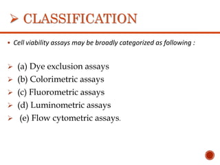 Principles & Applications of cell viability assays (MTT Assays) | PPTX