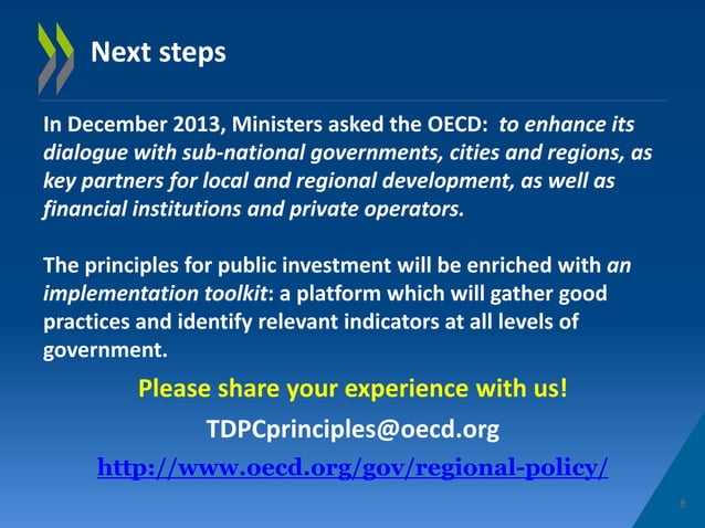 Principles for effective public investment across levels of government ...