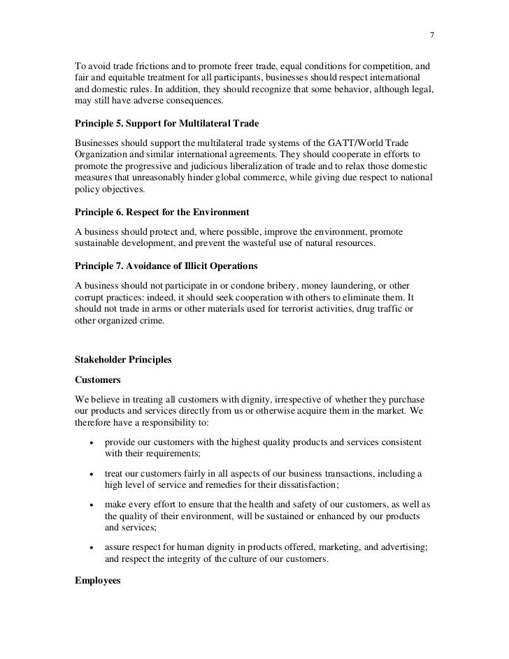Caux round Table - Principles for globalization