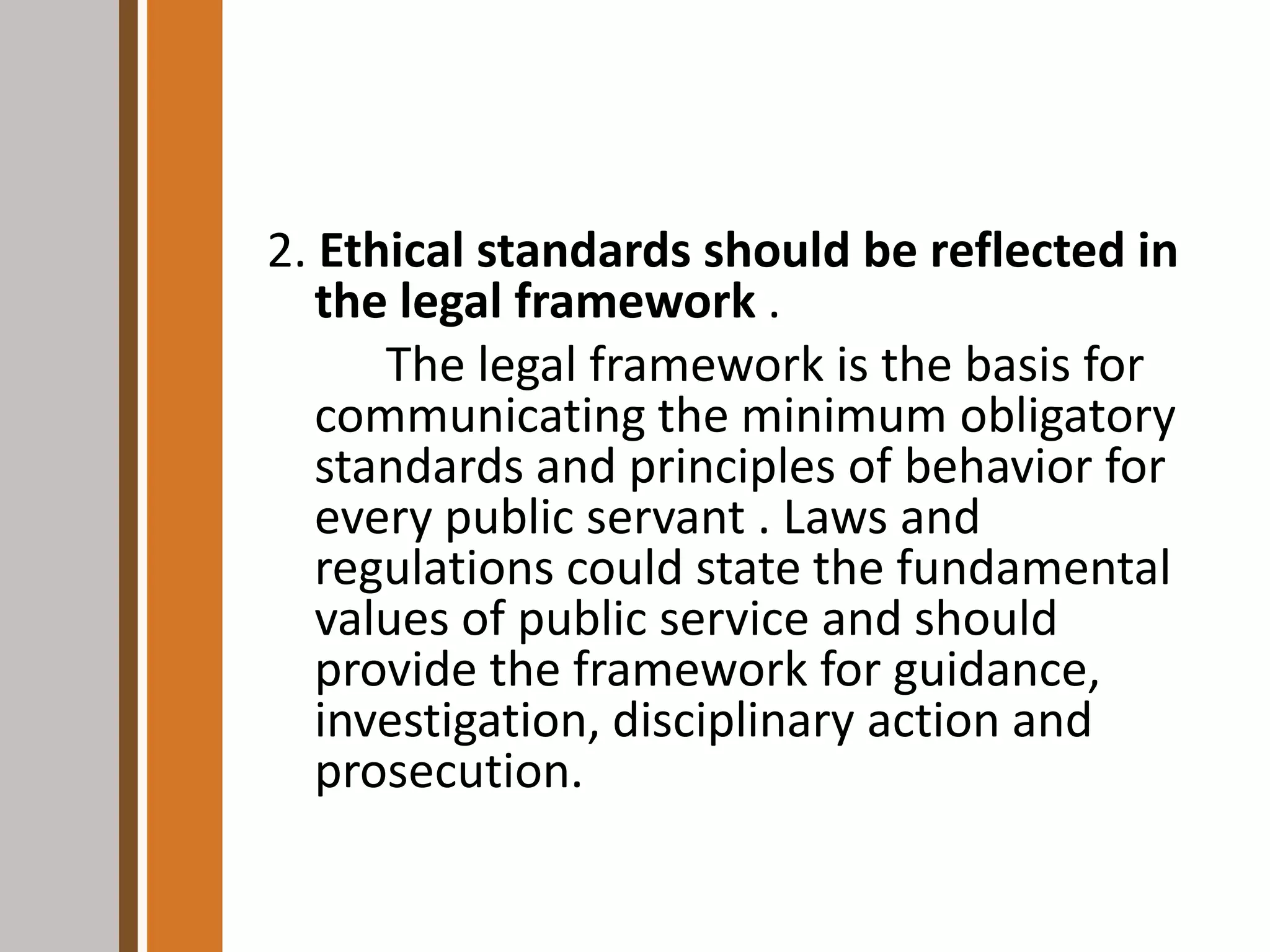 Principles for Managing Ethics in the Public Service | PDF