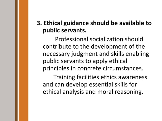 Principles for Managing Ethics in the Public Service | PDF | Human ...