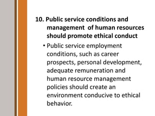 Principles for Managing Ethics in the Public Service | PDF