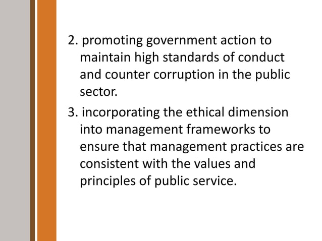Principles for Managing Ethics in the Public Service | PDF | Human ...