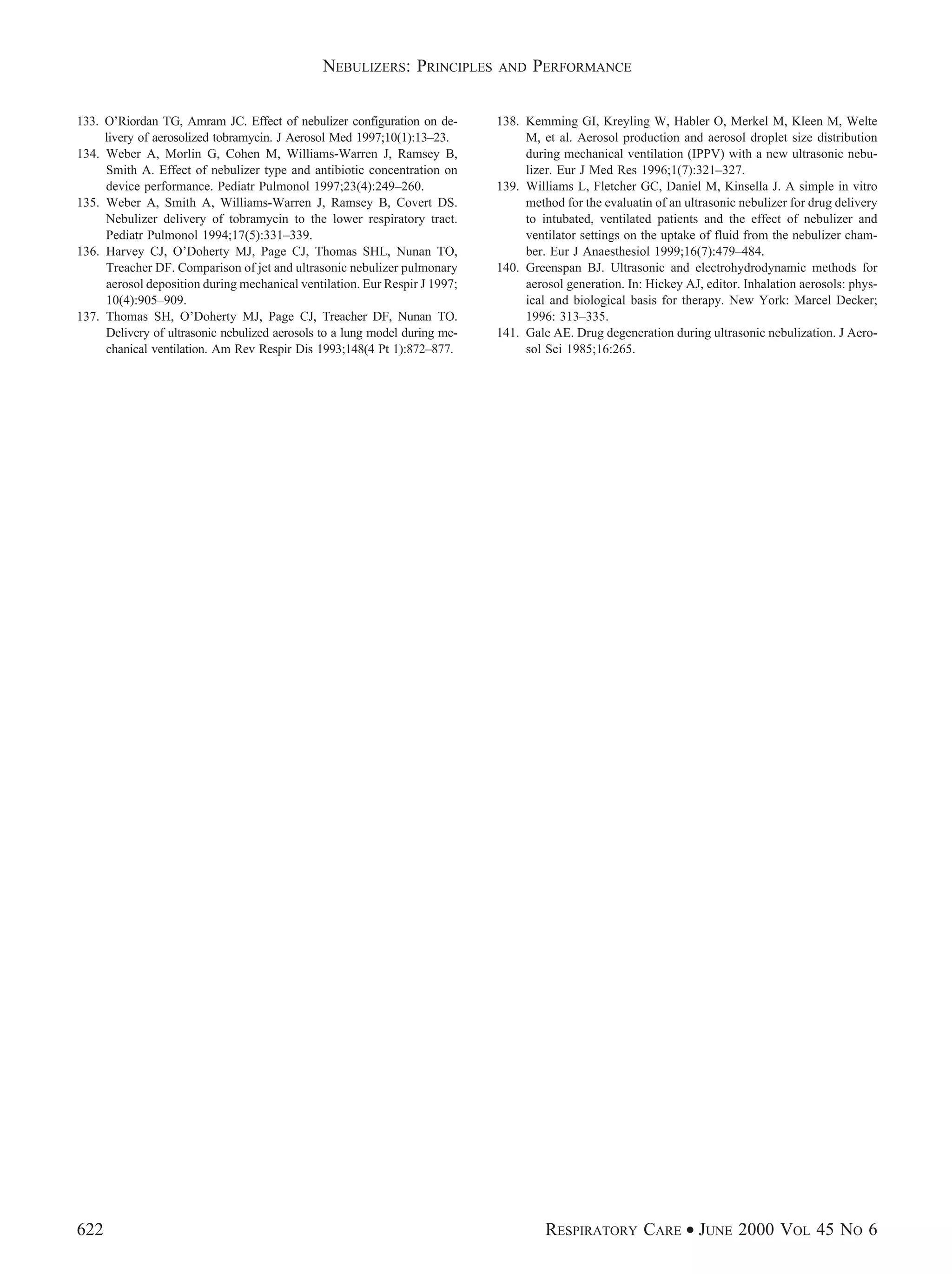 Principles for nebulization | PDF