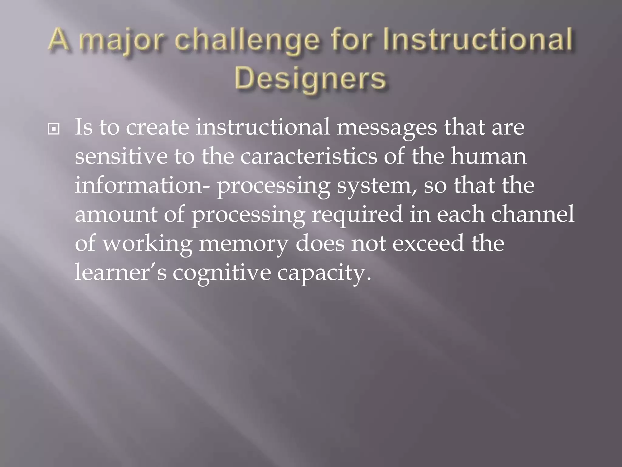 Principles for reducing extraneous processing edlt 520 | PPT