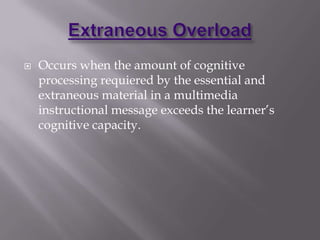 Principles for reducing extraneous processing edlt 520 | PPT