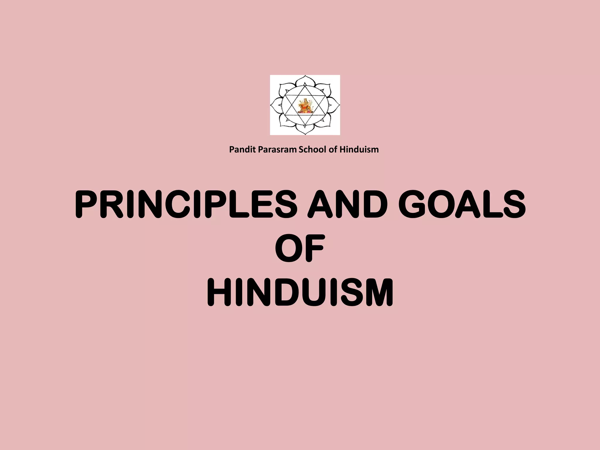 Principles & Goals of Hinduism | PDF