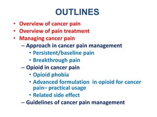 Principles in cancer pain management = j ansen 2014 | PPTX | Cancer ...