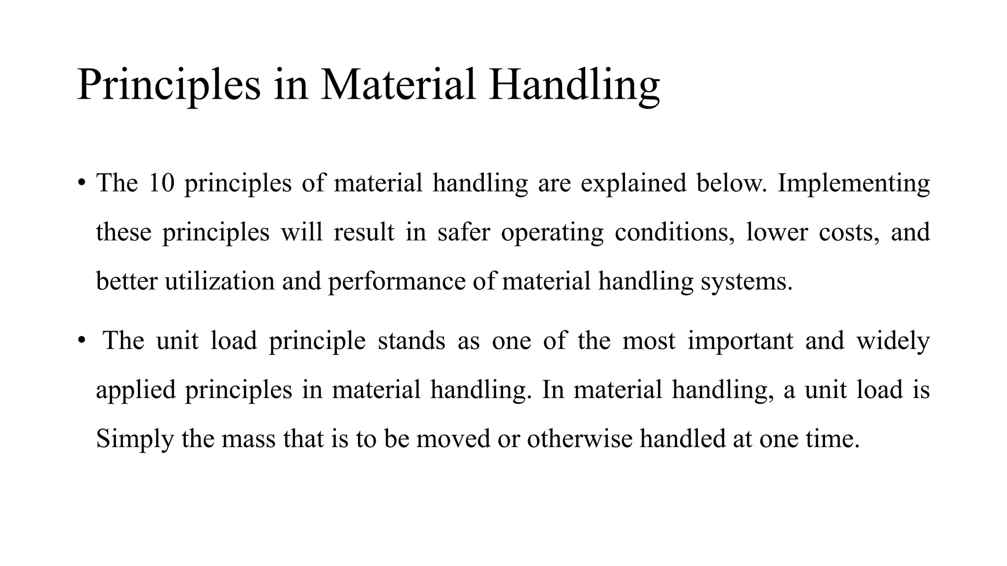 PRINCIPLES IN MATERIAL HANDLING by tharun kumar.pptx