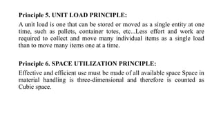 PRINCIPLES IN MATERIAL HANDLING by tharun kumar.pptx