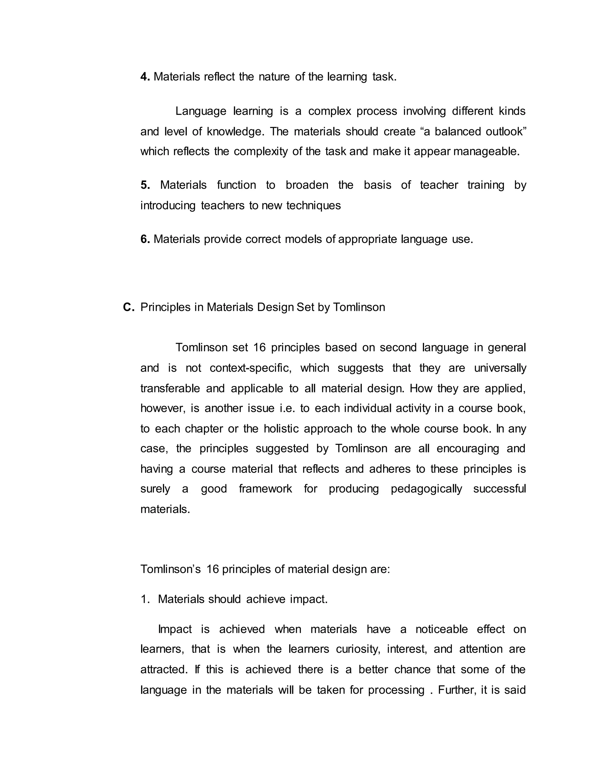 Principles in Materials Design | DOCX