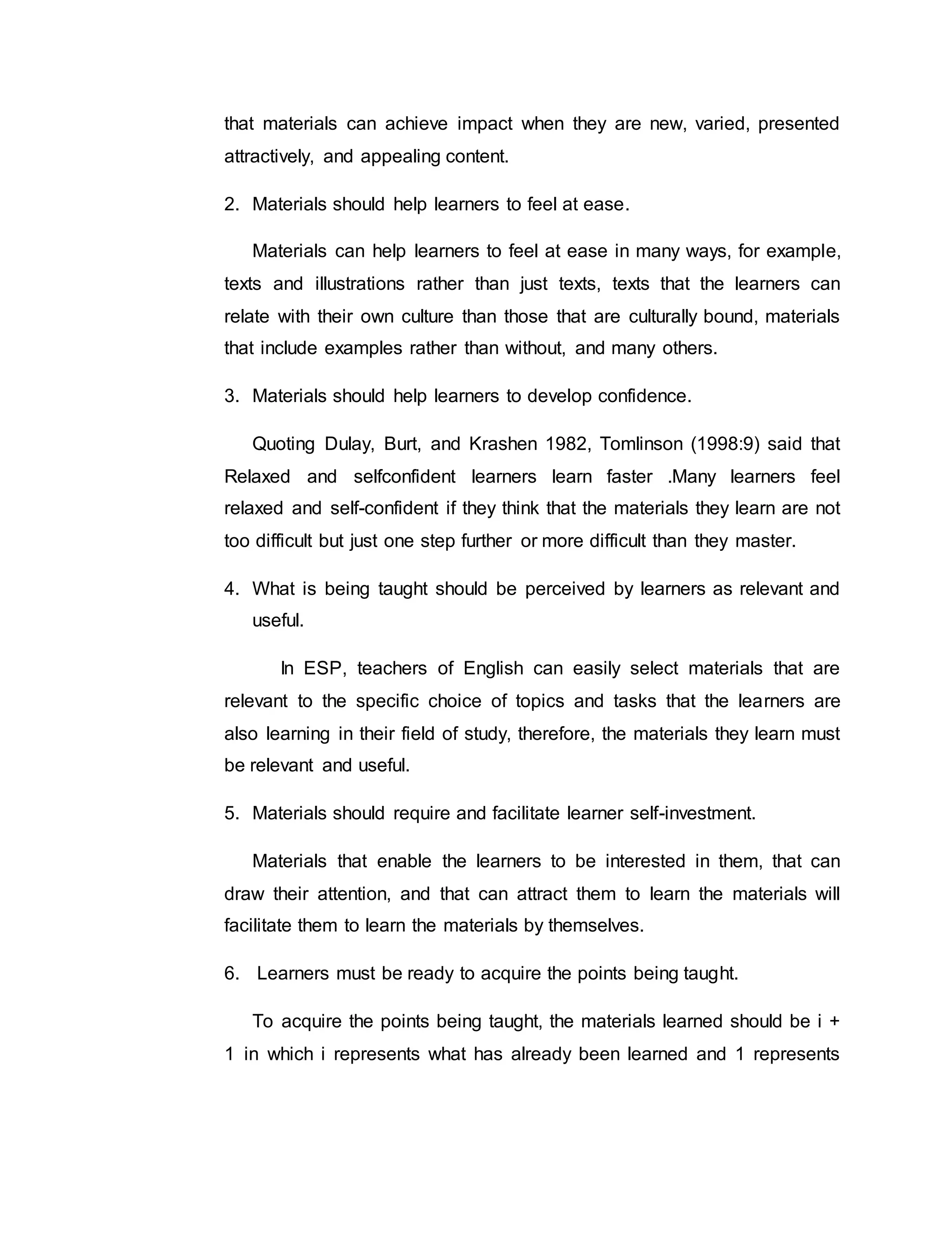 Principles in Materials Design | DOCX