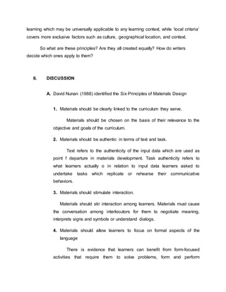 Principles in Materials Design | DOCX