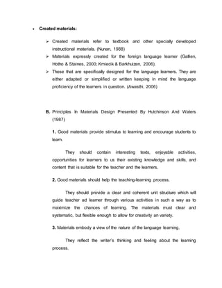 Principles in Materials Design | DOCX