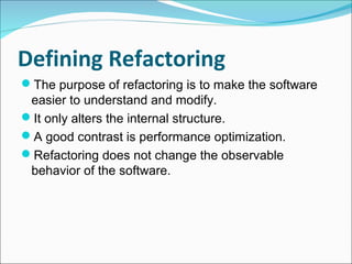 Principlesinrefactoring 090906230021-phpapp01 | PPT