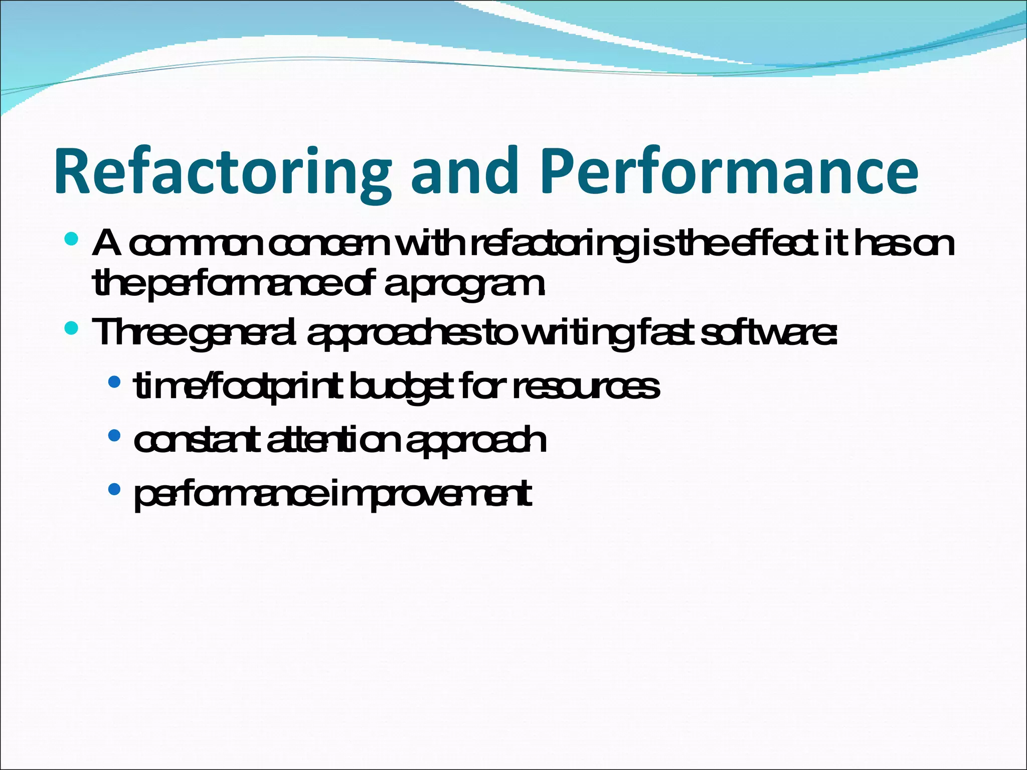 Principles in Refactoring | PPT