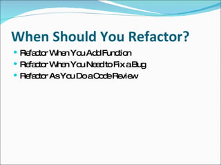 Principles in Refactoring | PPT