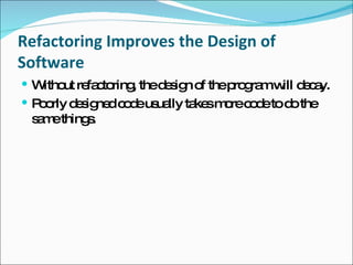 Principles in Refactoring | PPT