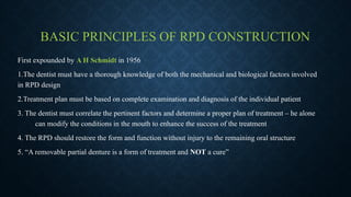 Principles in RPD Design and its importance in surveying | PPTX