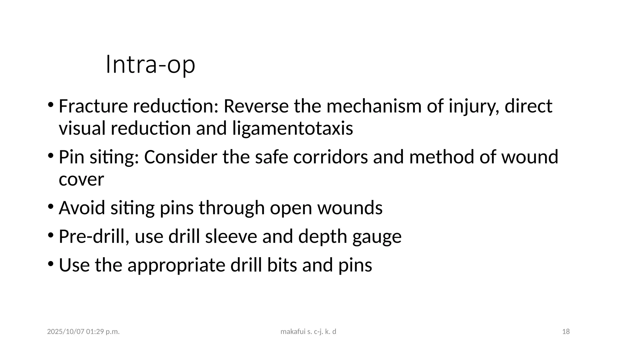Principles involved in the use of an external fixation for management ...
