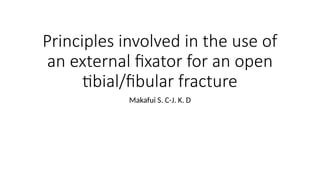 Principles involved in the use of an external fixation for management ...
