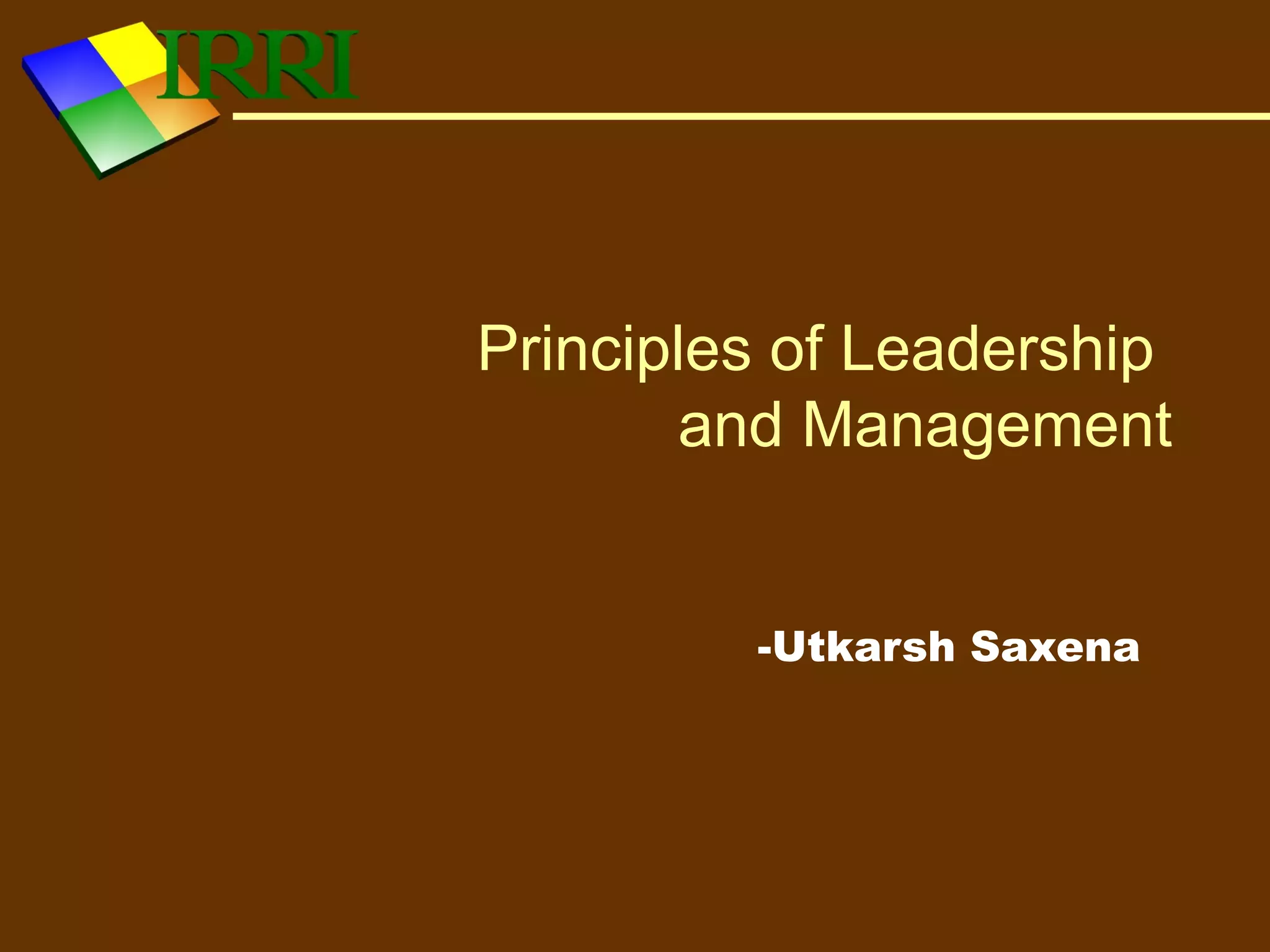 Principles,leadership & management | PPT