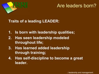 Principles,leadership & management | PPT