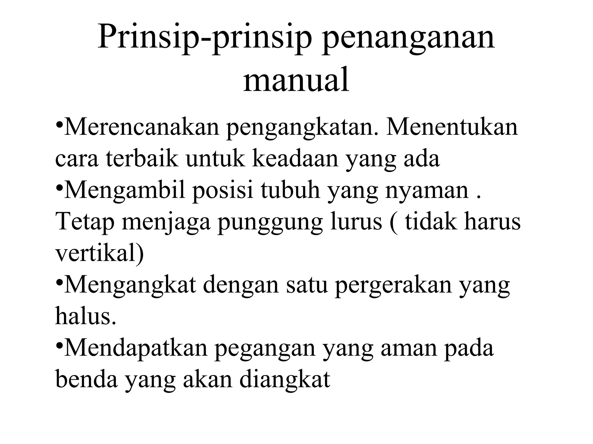Principles manual handling | PPT