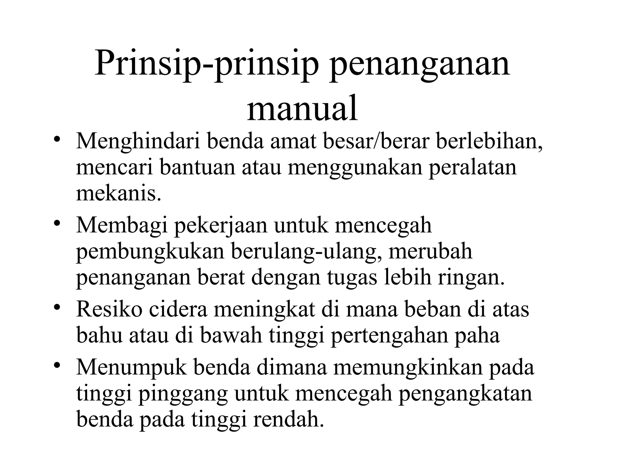 Principles manual handling | PPT