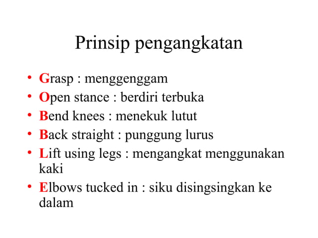 Principles manual handling | PPT