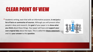 Principles of academic writing | PPTX