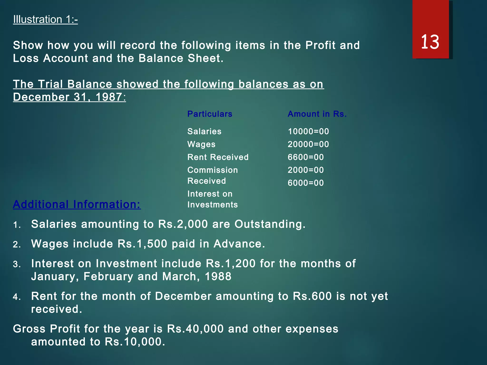 Principles of accounting- adjustments in final accounts | PPT