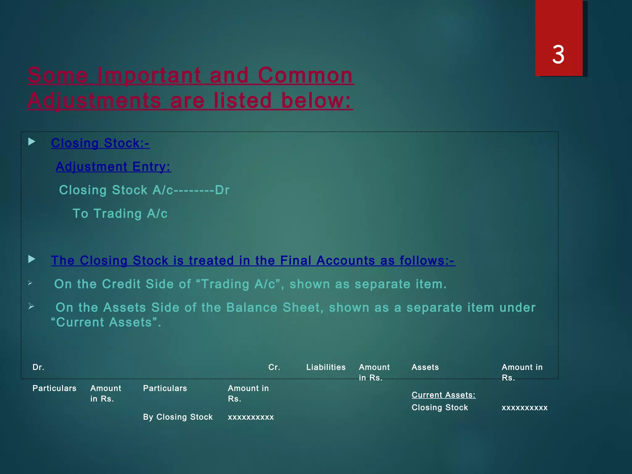 Principles of accounting- adjustments in final accounts | PPT