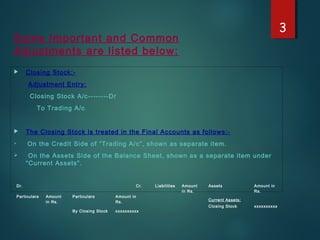 Principles of accounting- adjustments in final accounts | PPT