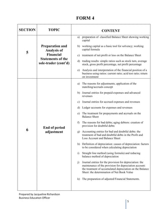 Principles of accounts couse outline | DOCX
