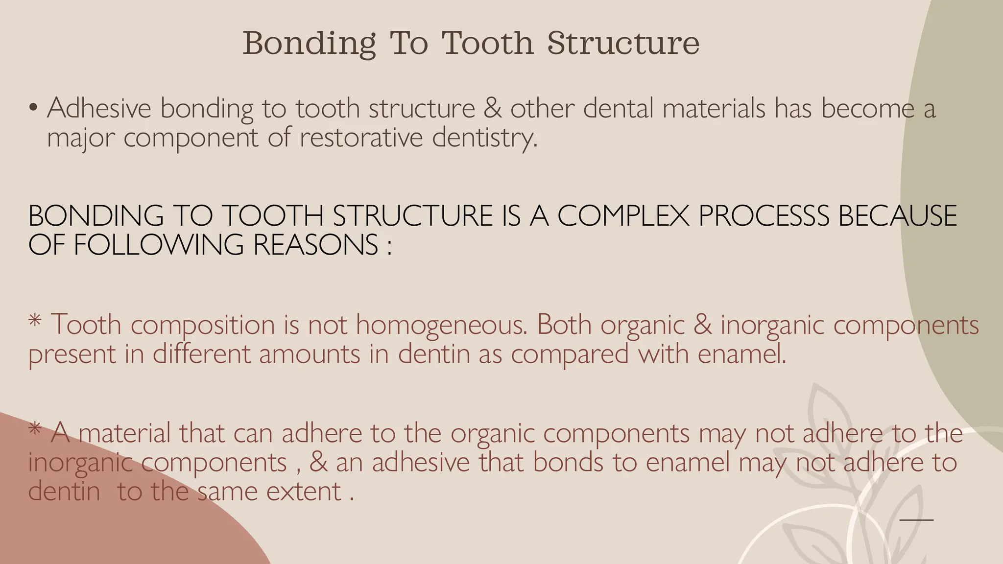 PRINCIPLES OF ADHESION - dental material | PDF
