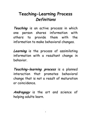 Principles of adult learning | PDF
