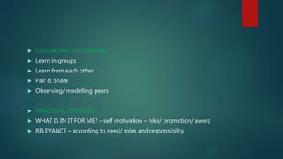 Principles of adult learning | PPTX