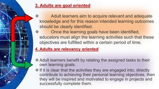 Principles of adult learning | PPTX