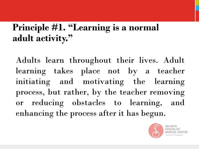 Principles of adult learning ,principles of teaching and learning | PPT ...