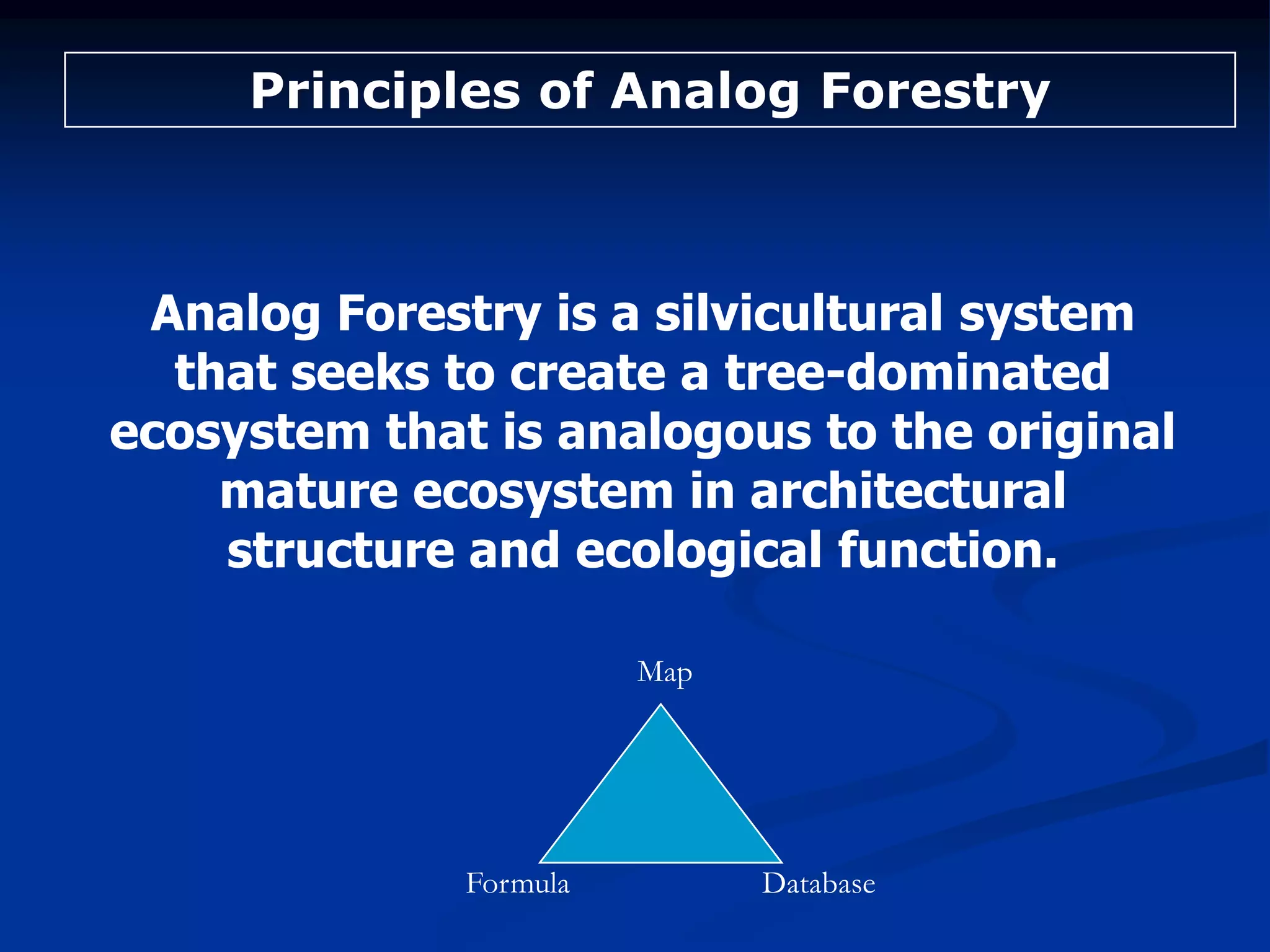 Principles of Analog Forestry | PPT
