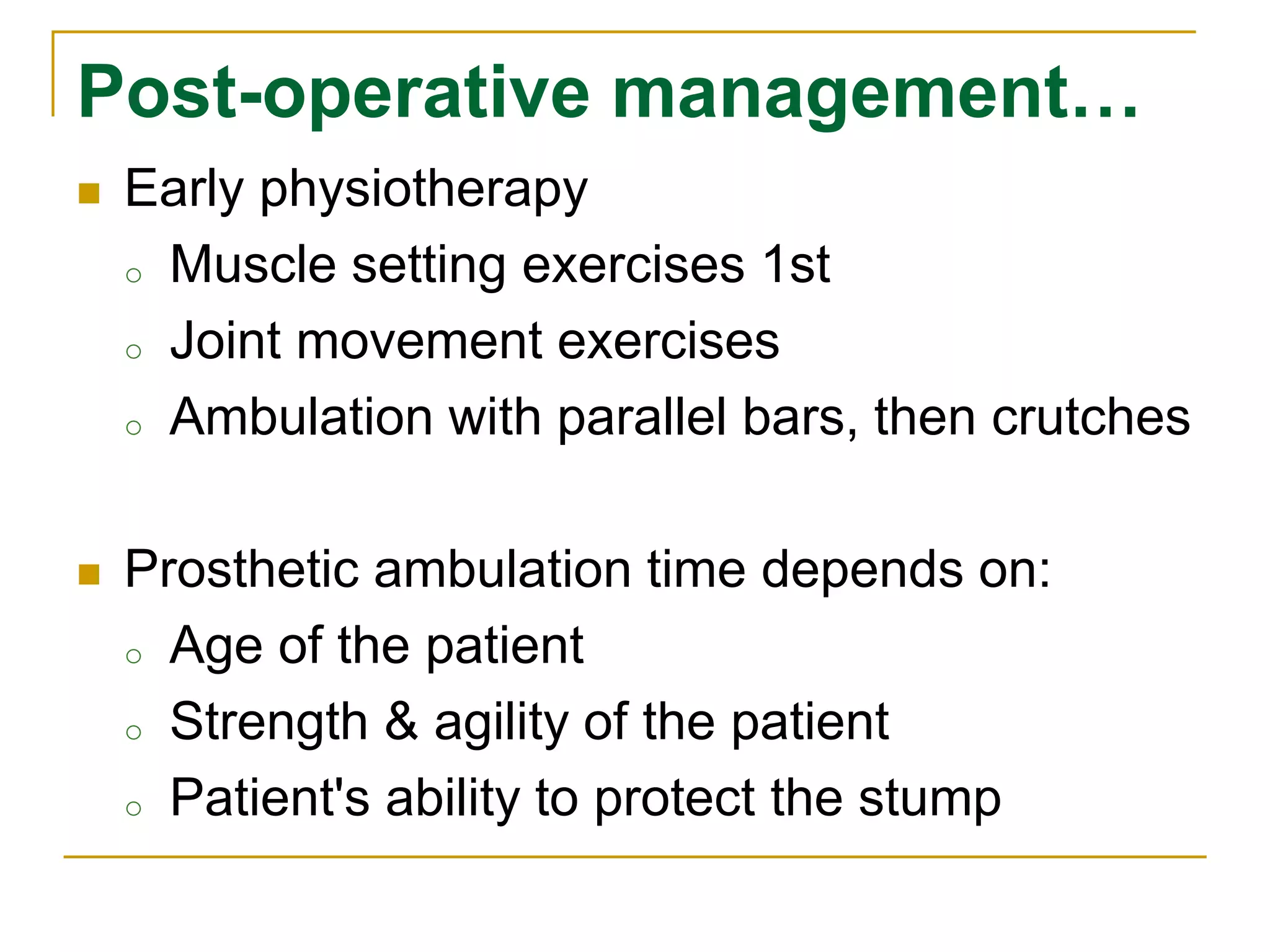 Principles of amputation | PPTX