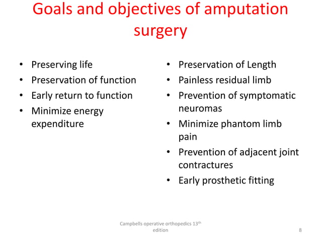 Principles Of Amputation | PPTX