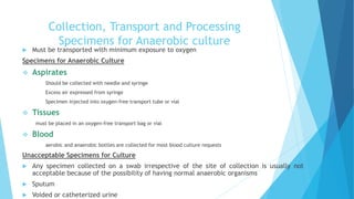 Principles of anaerobic bacteriology i | PPTX